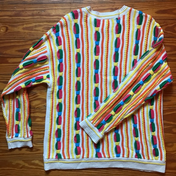 Sweaters | Mens 8s Pop Sweater Neon Knit | Poshmark